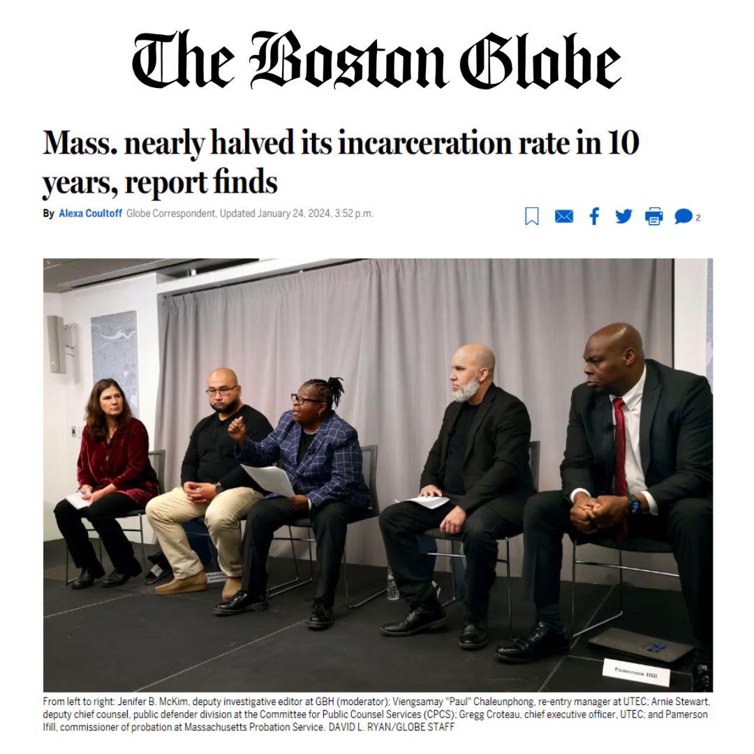 Mass. nearly halved its incarceration rate in 10 years, report finds - UTEC